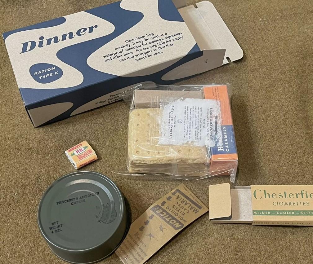 WWII US Army Late War Morale K Ration and Edible Contents – Hero Rations