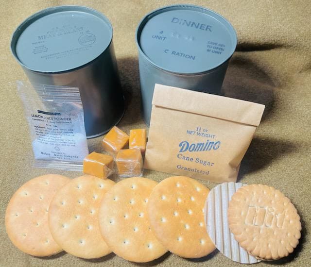 WWII US Army - C Ration - Late War Type - Both B and M Unit Complete a ...