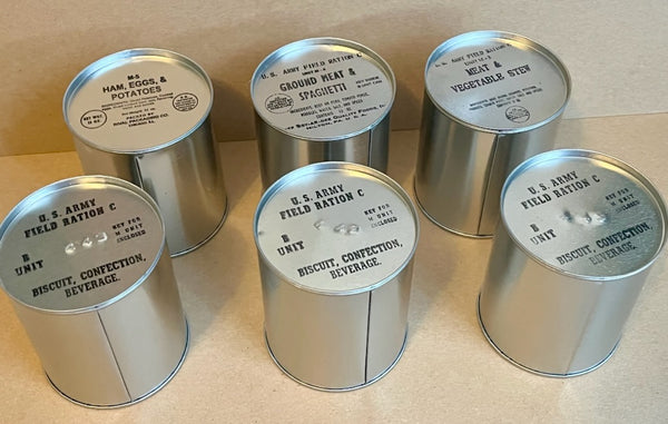 WWII US Army - C Ration - Early War Type - Both B and M Unit Complete ...