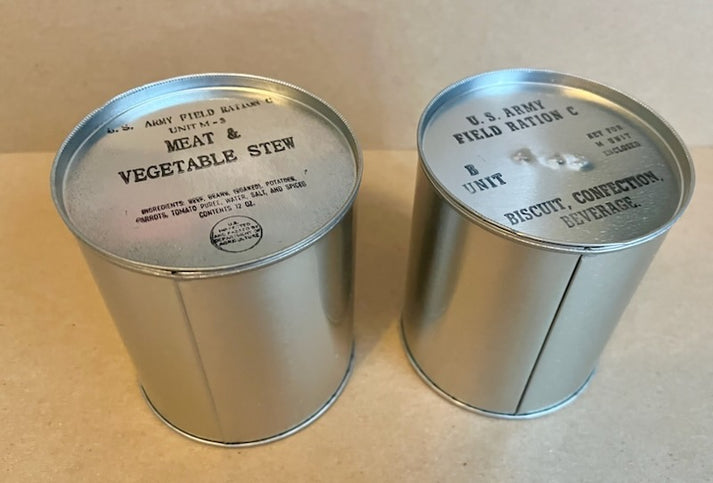 WWII US Army - C Ration - Early War Type - Both B and M Unit Complete ...